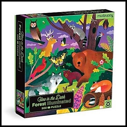 Bok av : Forest Illuminated 500 Piece Glow in the Dark Puzzle – bok ...