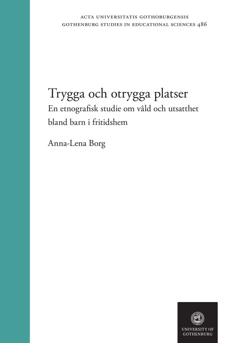 Bok av Anna-Lena Borg: Trygga och otrygga platser – bok.hstrom.se ...